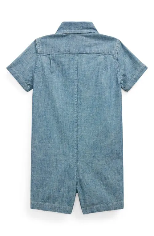 Ralph Lauren Chambray Button-down Polo Romper