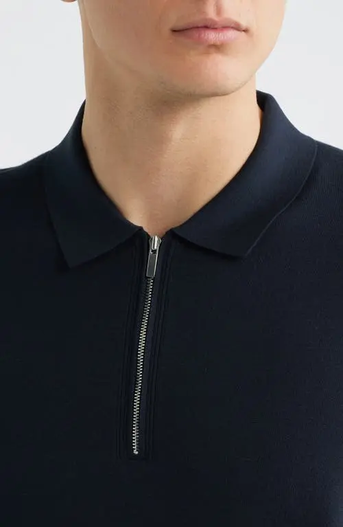 Theory Long Sleeve Quarter Zip Polo Sweater