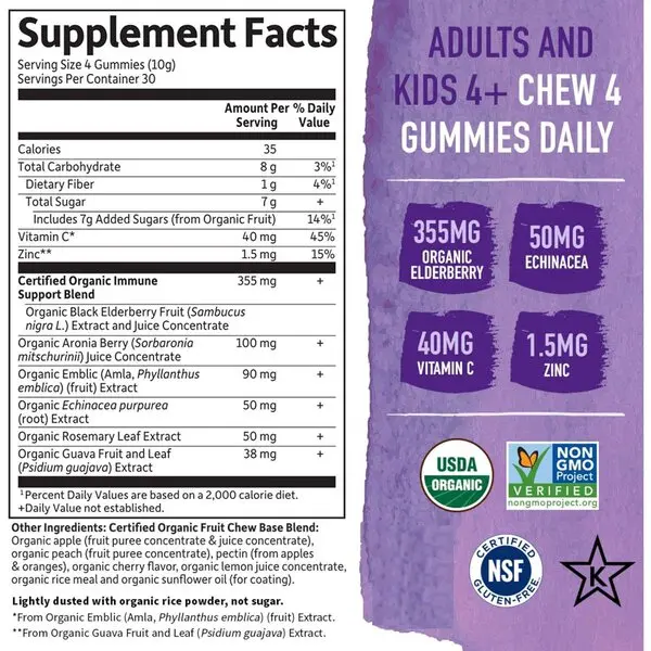 GARDEN OF LIFE Mykind Organics Elderberry 120 Gummies
