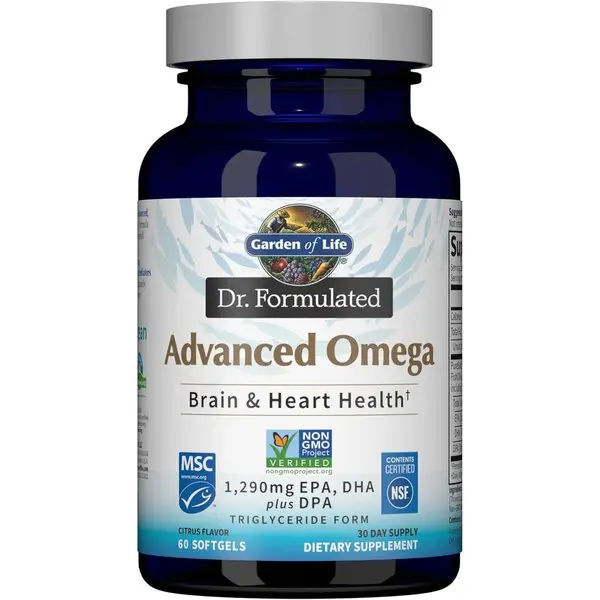 GARDEN OF LIFE Dr. Formulated Advanced Omega Lemon 60 Softgels - One-color