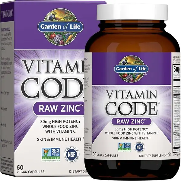 GARDEN OF LIFE Vitamin Code Raw Zinc 60 Capsules - One-color