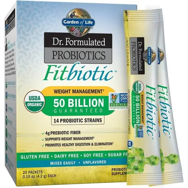 GARDEN OF LIFE Dr. Formulated Probiotics Fitbiotic 20 Packets - One-color