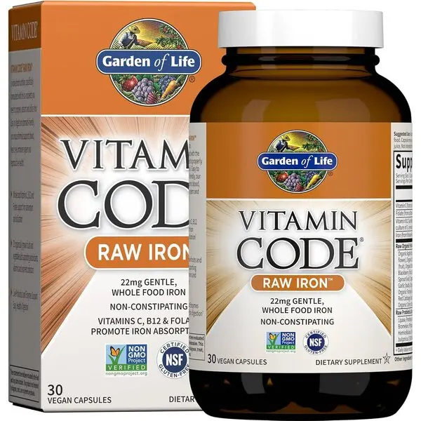 GARDEN OF LIFE Vitamin Code Raw Iron 30 Capsules - One-color