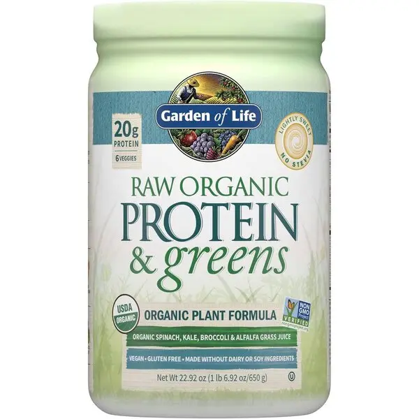 GARDEN OF LIFE Raw Protein And Greens Light Sweet Powder 651 Grams - One-color