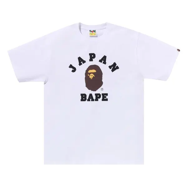 A BATHING APE Japan College City Tee - White