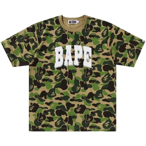 A BATHING APE Abc Camo Relaxed Fit Logo Tee - Green