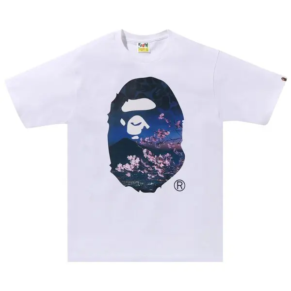 A BATHING APE Sakura Photo Ape Head Tee #2 - White