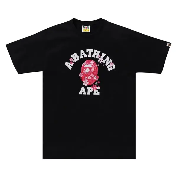 A BATHING APE Sakura College Tee - Black