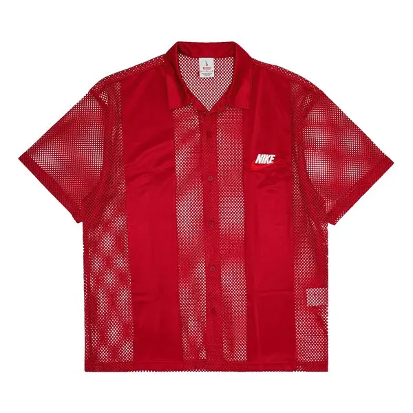 Supreme X Nike Mesh Short-sleeve Shirt - Red