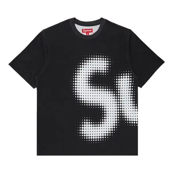 Supreme Halftone Short-sleeve Top - Black