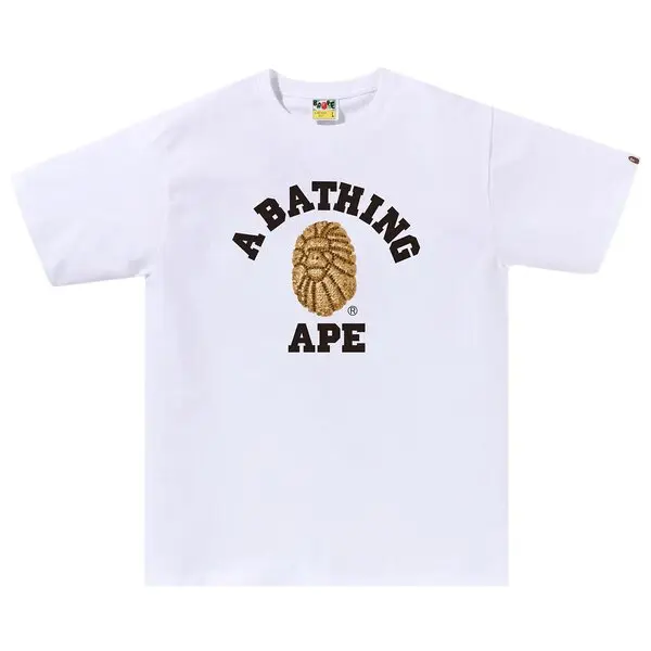 A BATHING APE Jewels College Tee - White