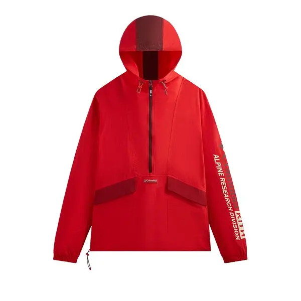 Kith For Columbia Wind Anorak Velvet - Red