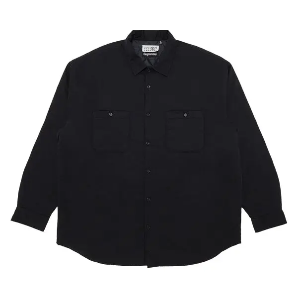Supreme X Mm6 Maison Margiela Padded Shirt - Black | Editorialist