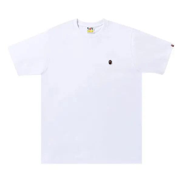 A BATHING APE Ape Head One Point Tee - White