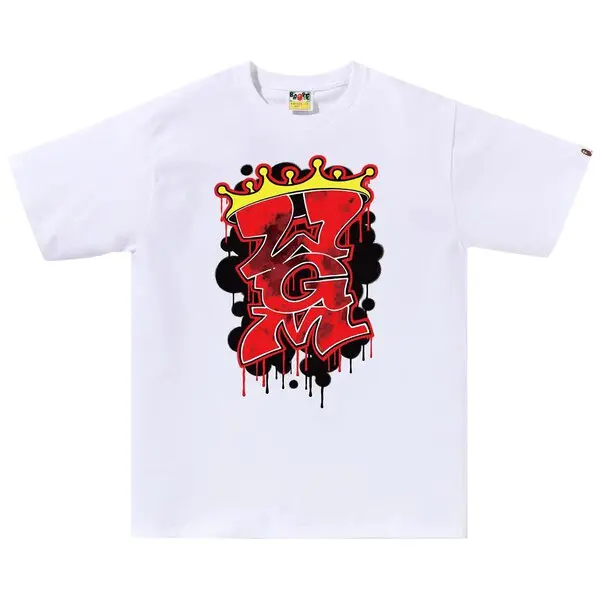 A BATHING APE Graffiti Wgm Tee - White