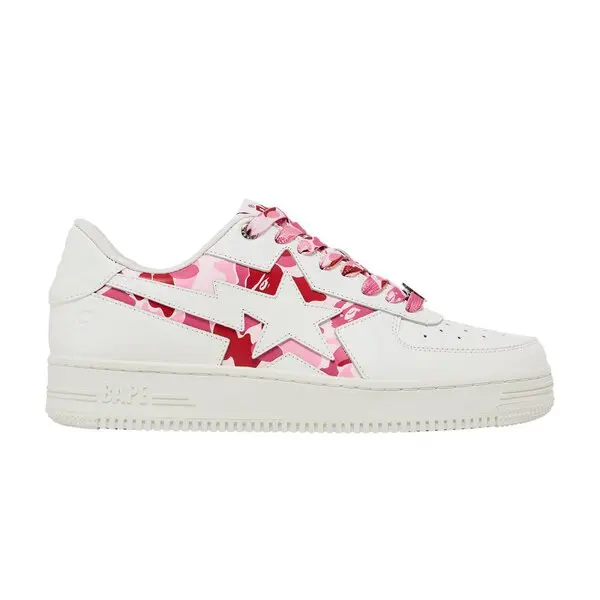 A BATHING APE Bapesta Icon 'abc Camo' Sneakers - Pink