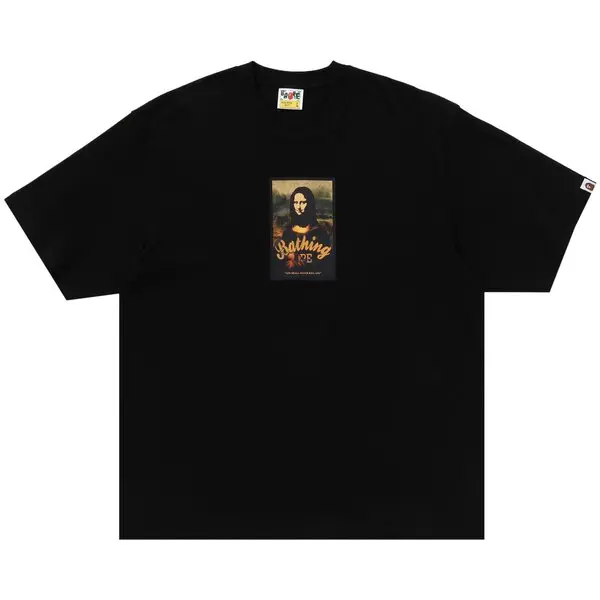 A BATHING APE Art Print Relaxed Fit Tee - Black