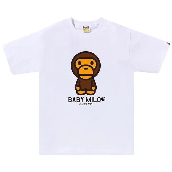 A BATHING APE Baby Milo Tee - White