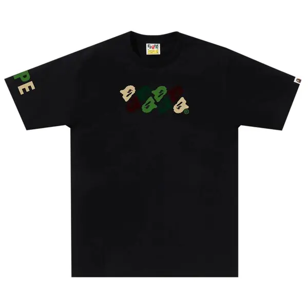 A BATHING APE Abc Camo Tee /green - Black
