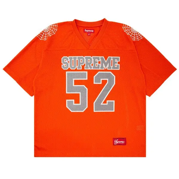 Supreme Spiderweb Football Jersey - Orange