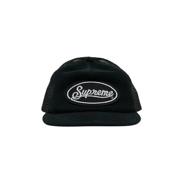 Supreme Terry Mesh Back 5-panel Cap - Black