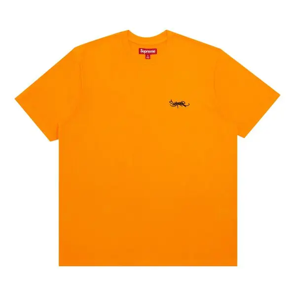 Supreme Washed Tag Short-sleeve Top - Orange