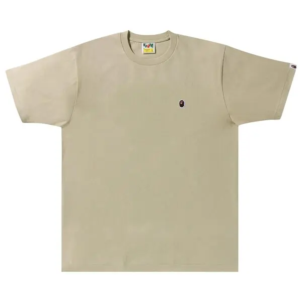 A BATHING APE Ape Head One Point Tee - Tan