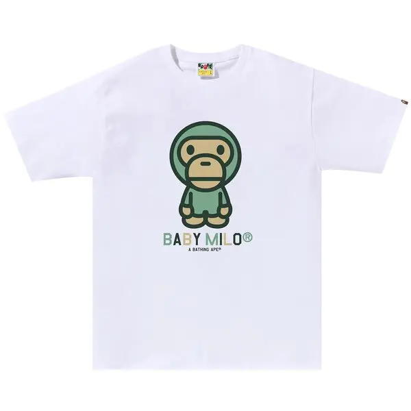 A BATHING APE Colors Baby Milo Tee - White