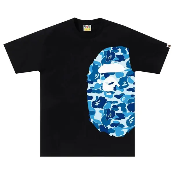 A BATHING APE Abc Camo Big Ape Head Tee - Black