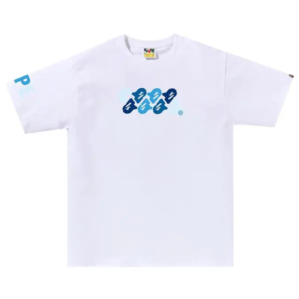 A BATHING APE Abc Camo Tee /blue - White