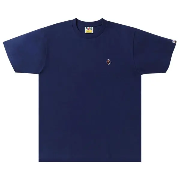 A BATHING APE Ape Head One Point Tee - Blue
