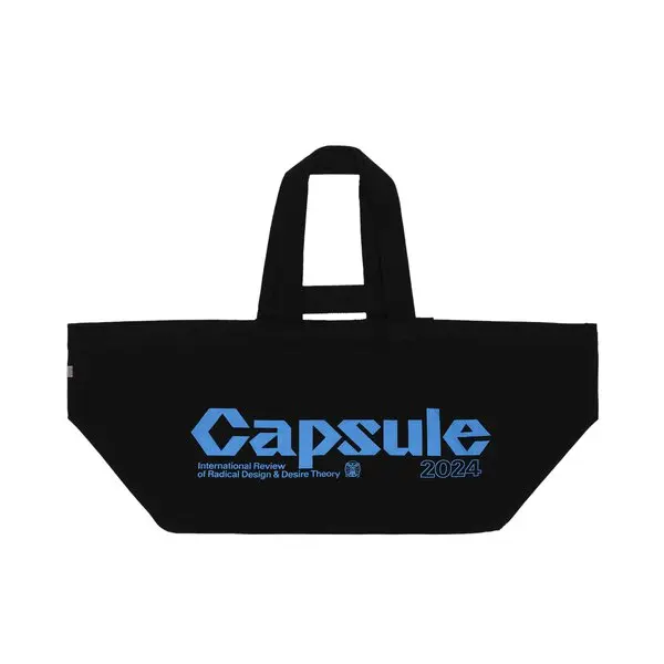 CAPSULE Bull Denim Oversized Tote Bag - Black