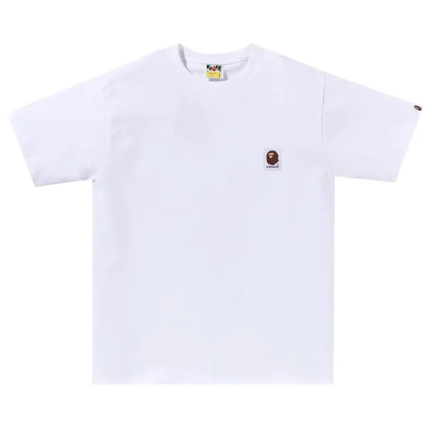 A BATHING APE Ape Head Label Tee - White