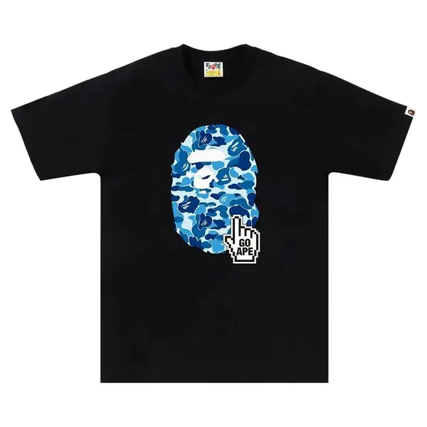 A BATHING APE Abc Camo Tee /blue - Black