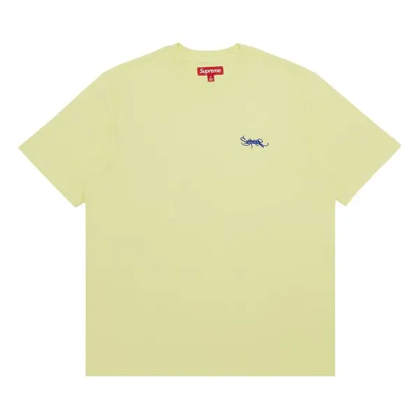 Supreme Washed Tag Short-sleeve Top 'bright - Yellow