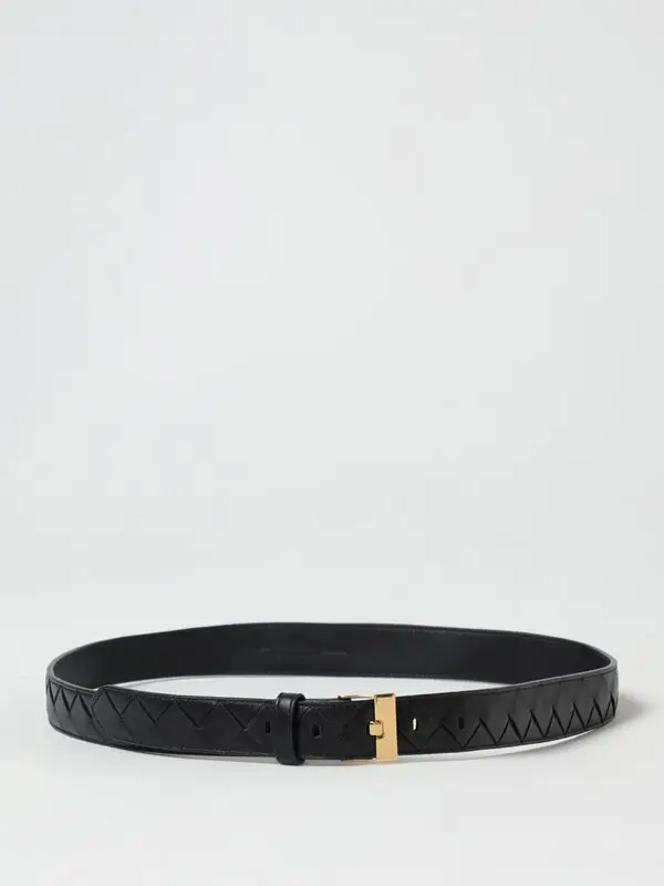 Bottega Veneta Leather Belt - Black