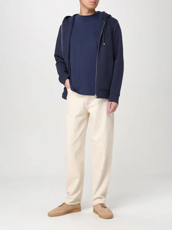 Etro Zip-up Hoodie With Embroidered Logo