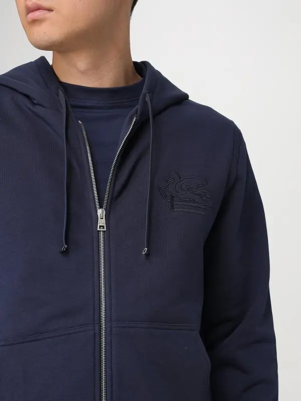 Etro Zip-up Hoodie With Embroidered Logo
