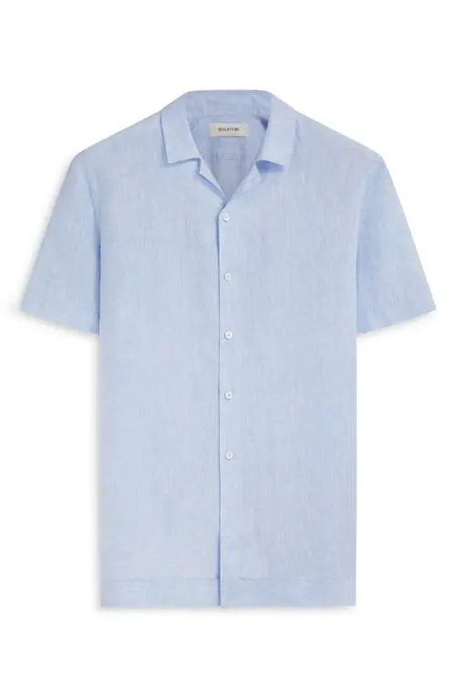 Bugatchi Linen Camp Shirt - Sky