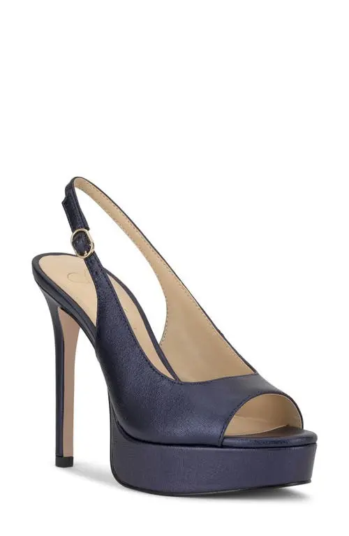Jessica Simpson Sibilla Slingback Platform Sandal - Indigo 11