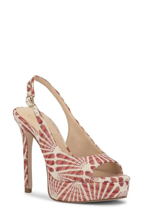 Jessica Simpson Sibilla Slingback Platform Sandal - Poppy Combo