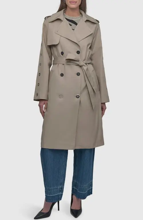 Dkny Grommet Sleeve Trench Coat