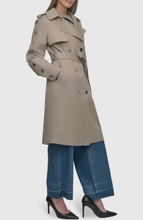 Dkny Grommet Sleeve Trench Coat