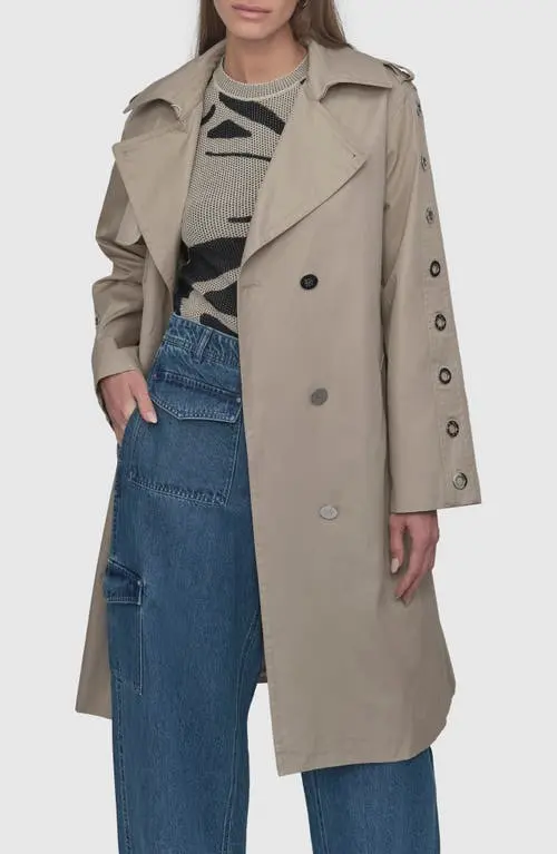 Dkny Grommet Sleeve Trench Coat