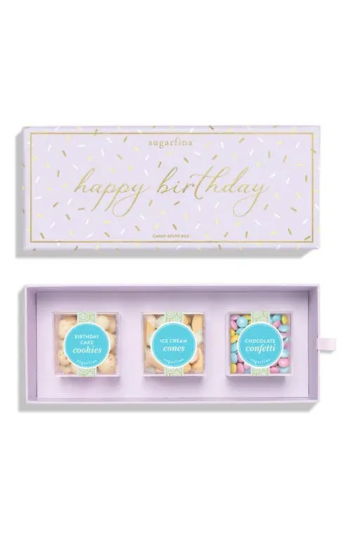 SUGARFINA Happy Birthday Set Of 3 Candy Bento Box - No Color