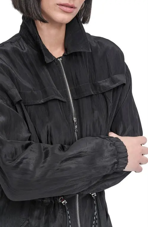 Dkny Textured Anorak Jacket - Black