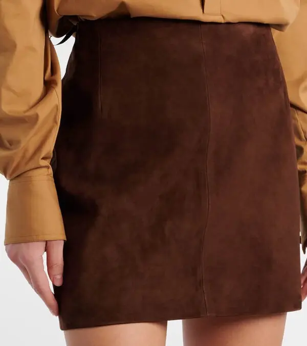Nour Hammour Remi Suede Miniskirt