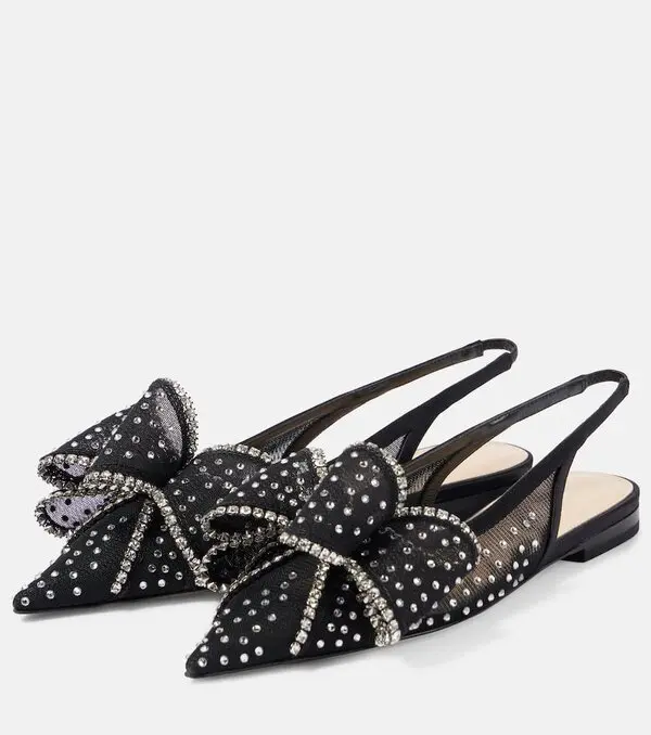 Mach & Mach Le Cadeau Mesh Slingback Flats