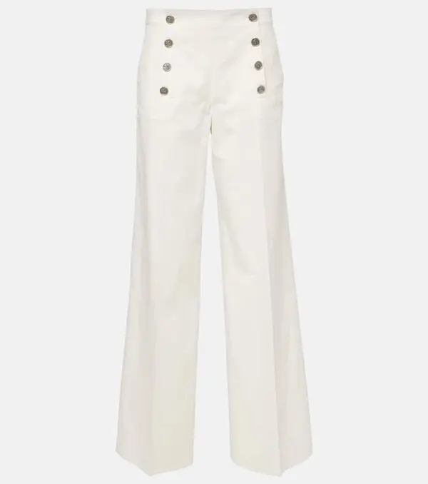 Etro Cotton-blend Wide-leg Trousers