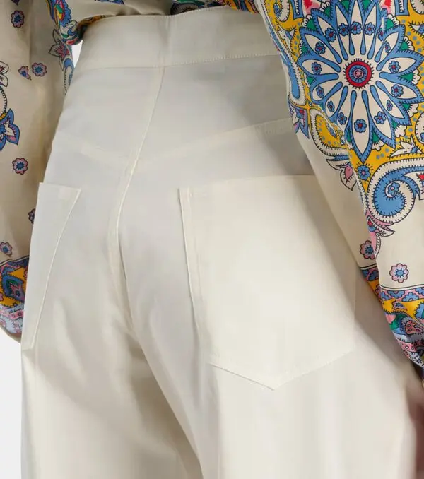 Etro Cotton-blend Wide-leg Trousers